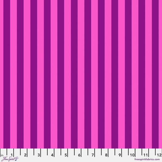 Tula Pink True Colors Tent Stripe in Foxglove - PWTP069-FOXGL | Berry ...