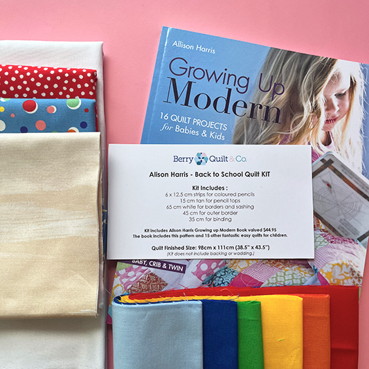 'Back To School' Quilt Kit by Allison Harris + Growing Up Modern Book ...